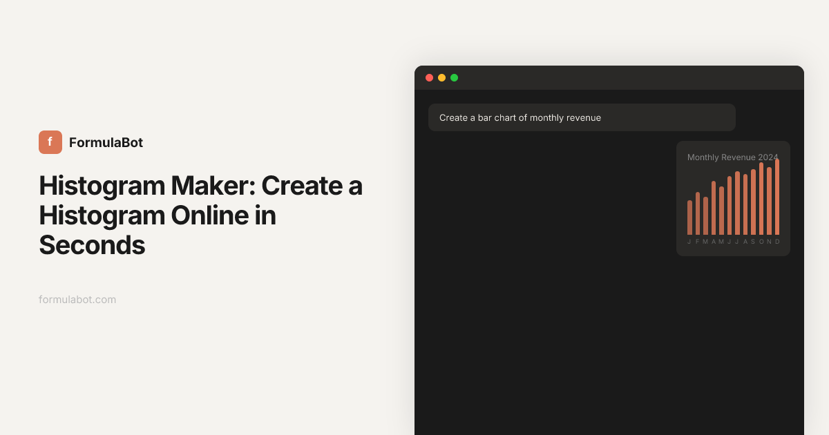 Histogram Maker: Create a Histogram Online in Seconds - Formula Bot